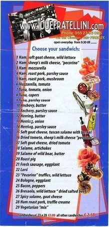 Famous panini shops in Florence - I Fratellini & All'antico Vinaio ...