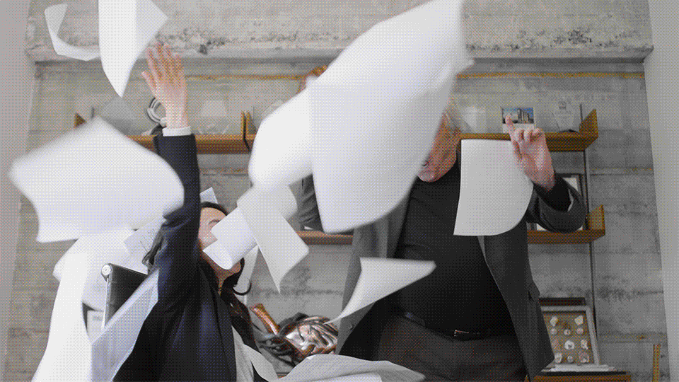 Flying Papers Gif