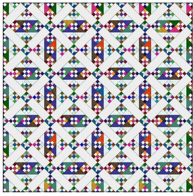 Test Pattern #49, remake, part 3 — Quilted Twins