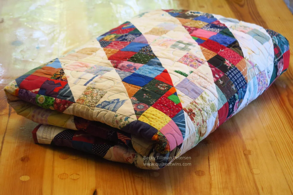 "Scrappy Split 9 Patch" — Quilted Twins