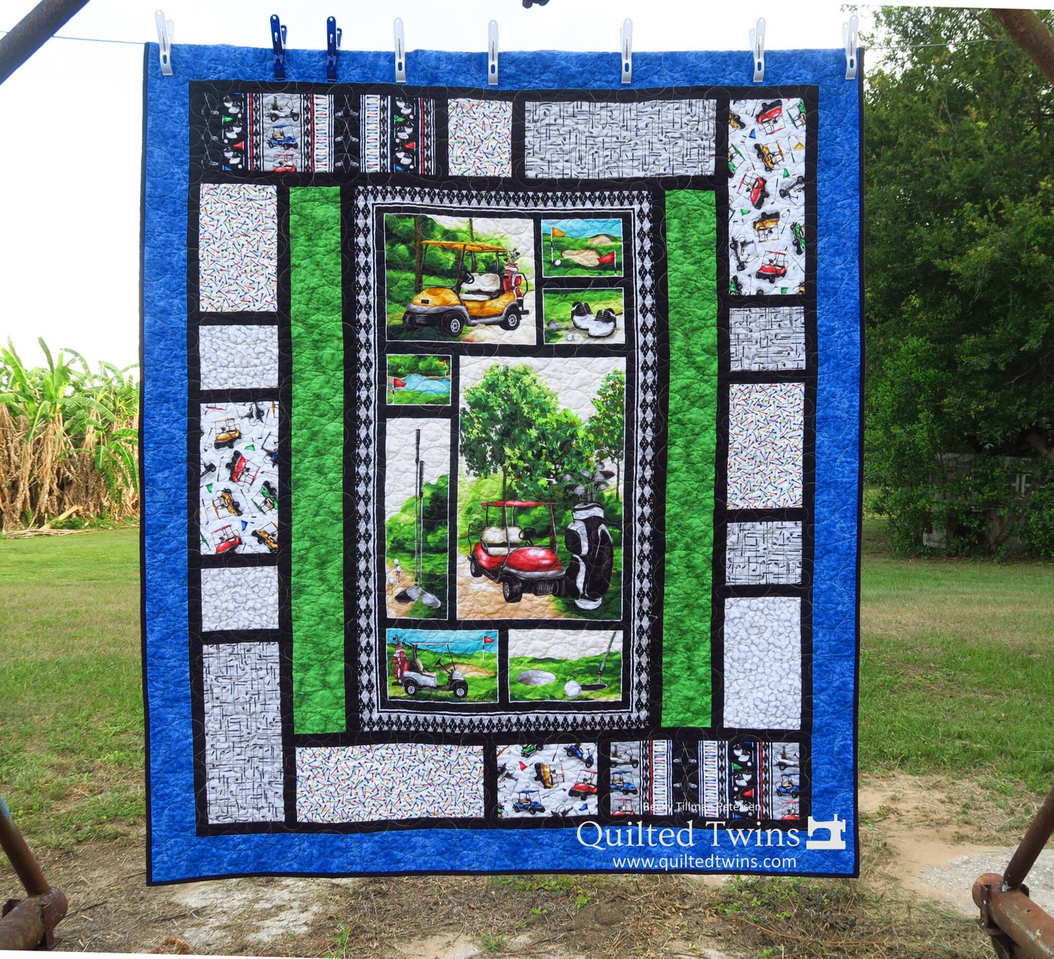 "Back Nine" Golf quilt — Quilted Twins