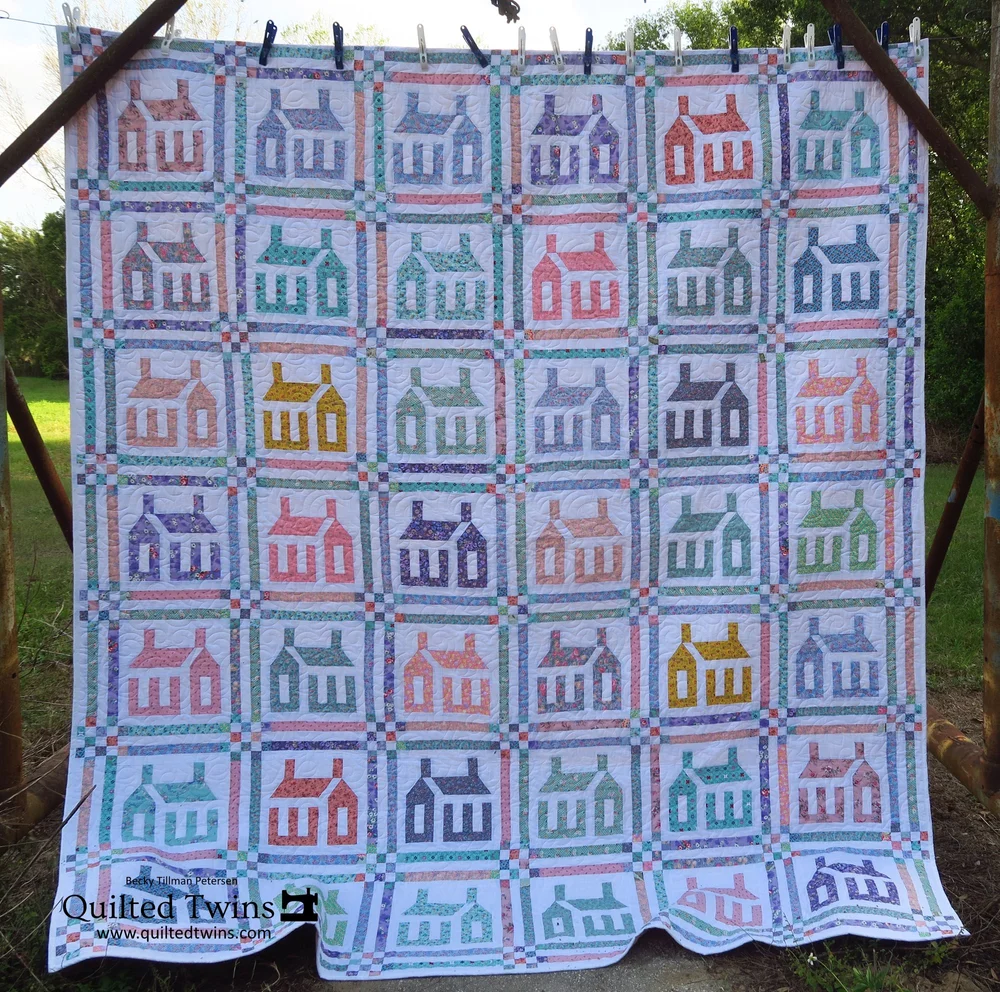"Town Square" quilt top finished — Quilted Twins