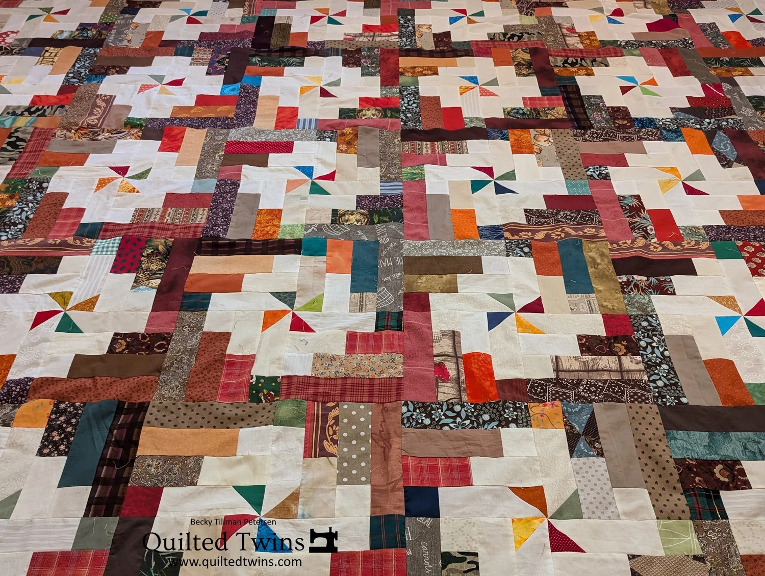 "Pinwheels on Display" — Quilted Twins