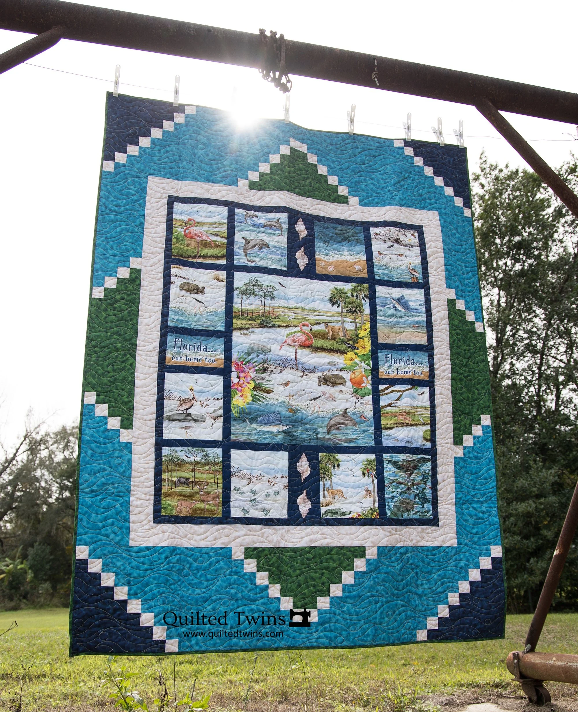 "Centerpiece View" - an All Florida Shop Hop 2024 quilt kit! — Quilted ...