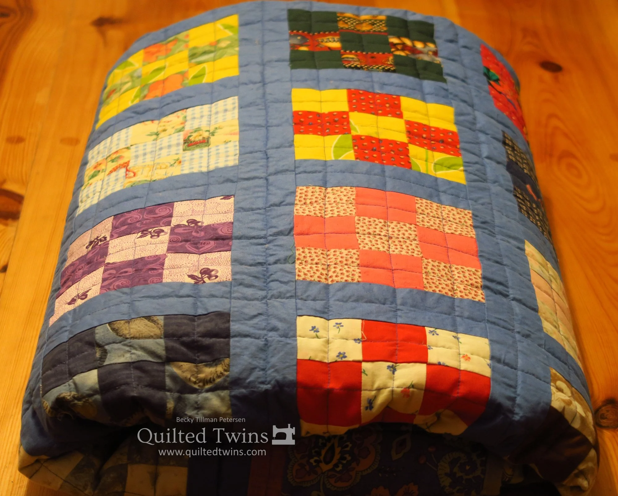 “Simply Sashed Nine Patches” — Quilted Twins