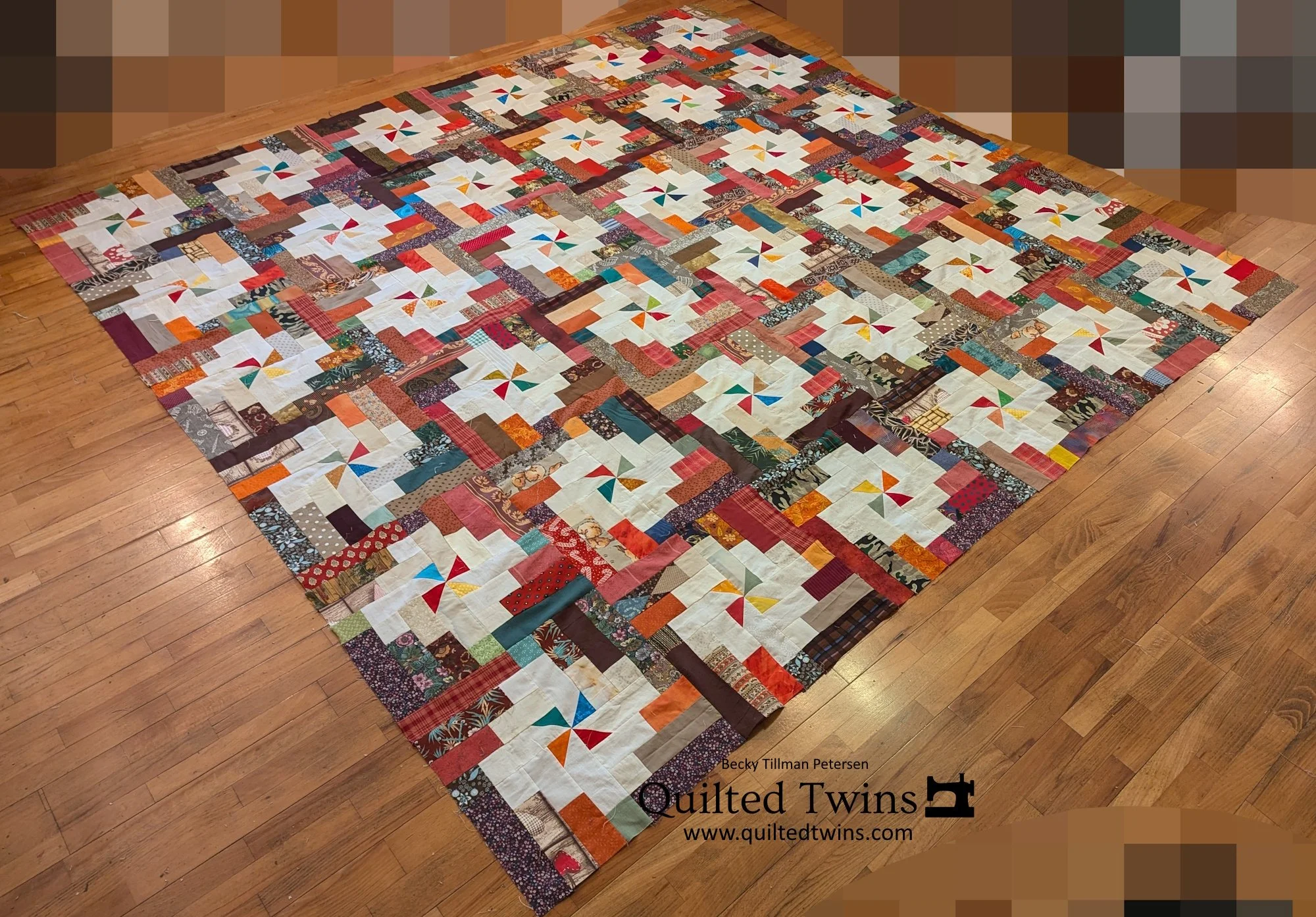 "Pinwheels on Display" — Quilted Twins