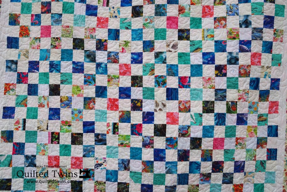 "Tropical Checkerboards" — Quilted Twins