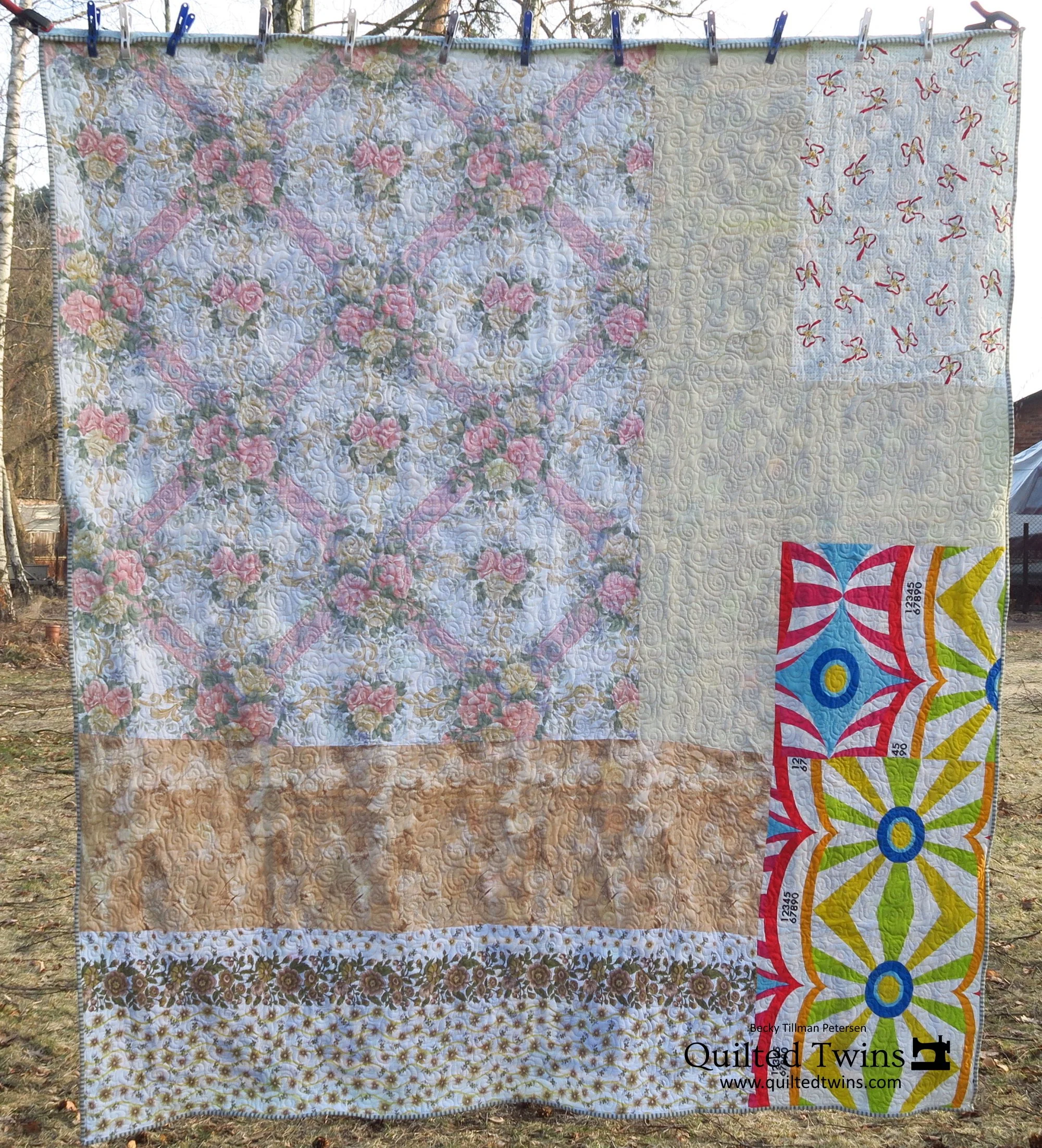 "Checkerboard Fancy" — Quilted Twins