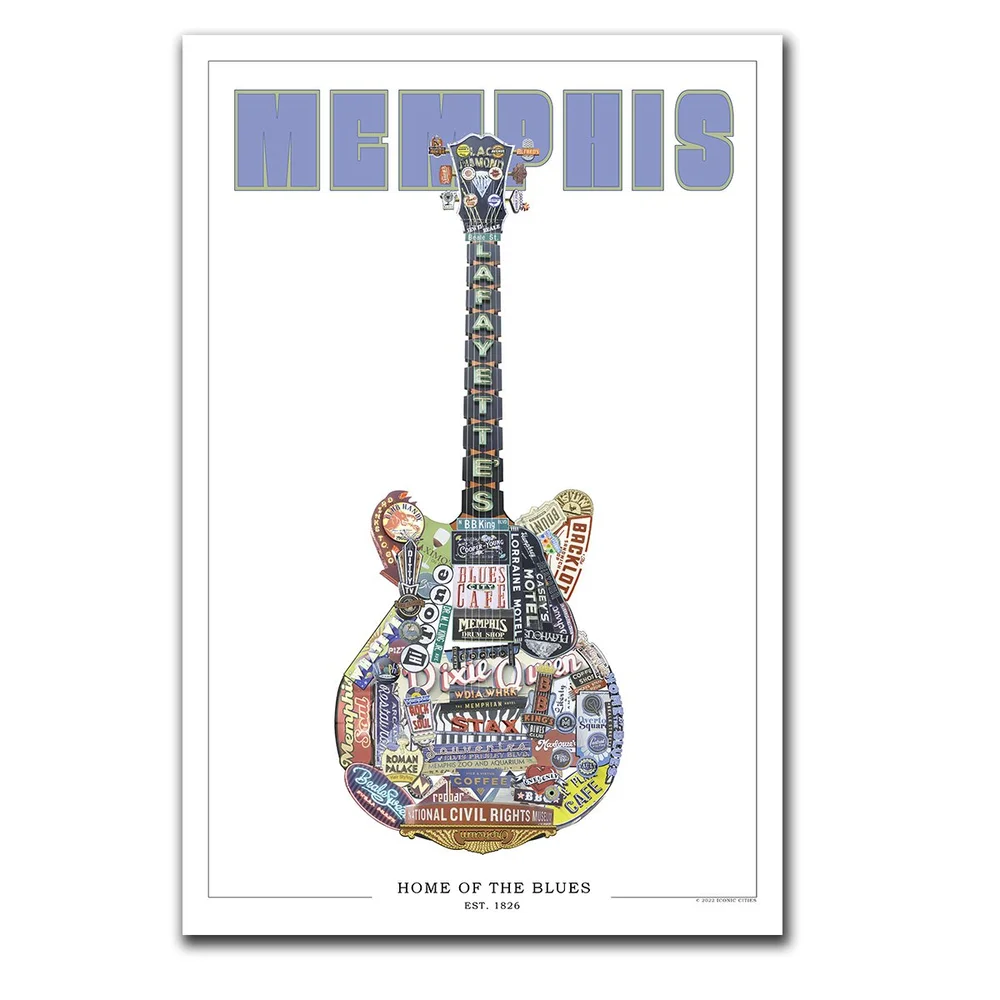 Memphis Souvenir Posters - Iconic Cities — Beauty That Surrounds You ...