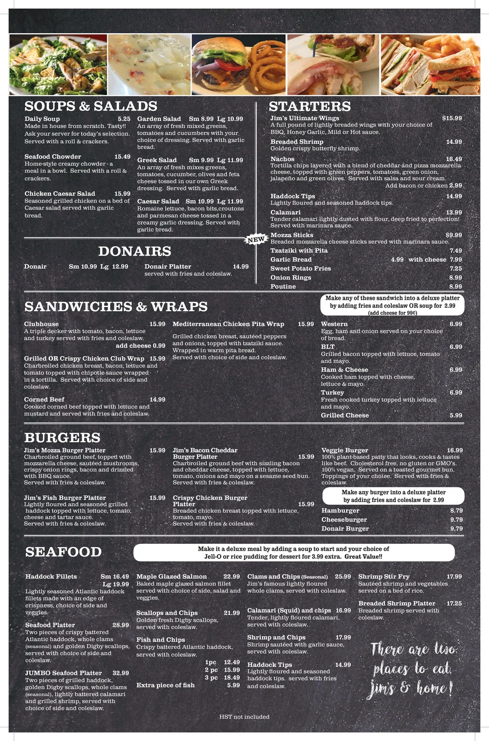 Menu — Jim's