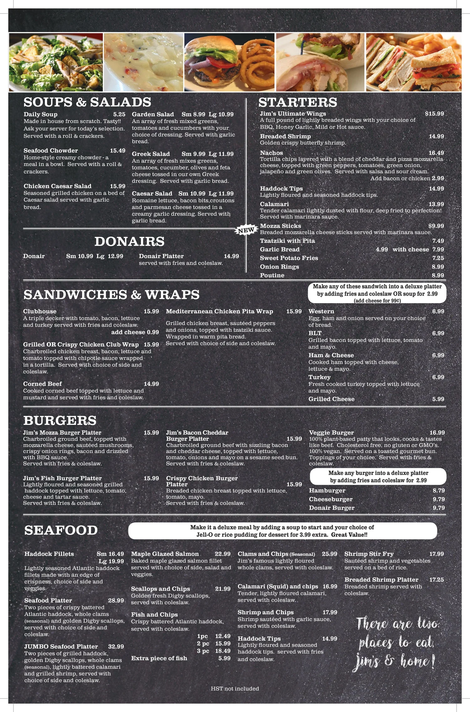 Menu — Jim's