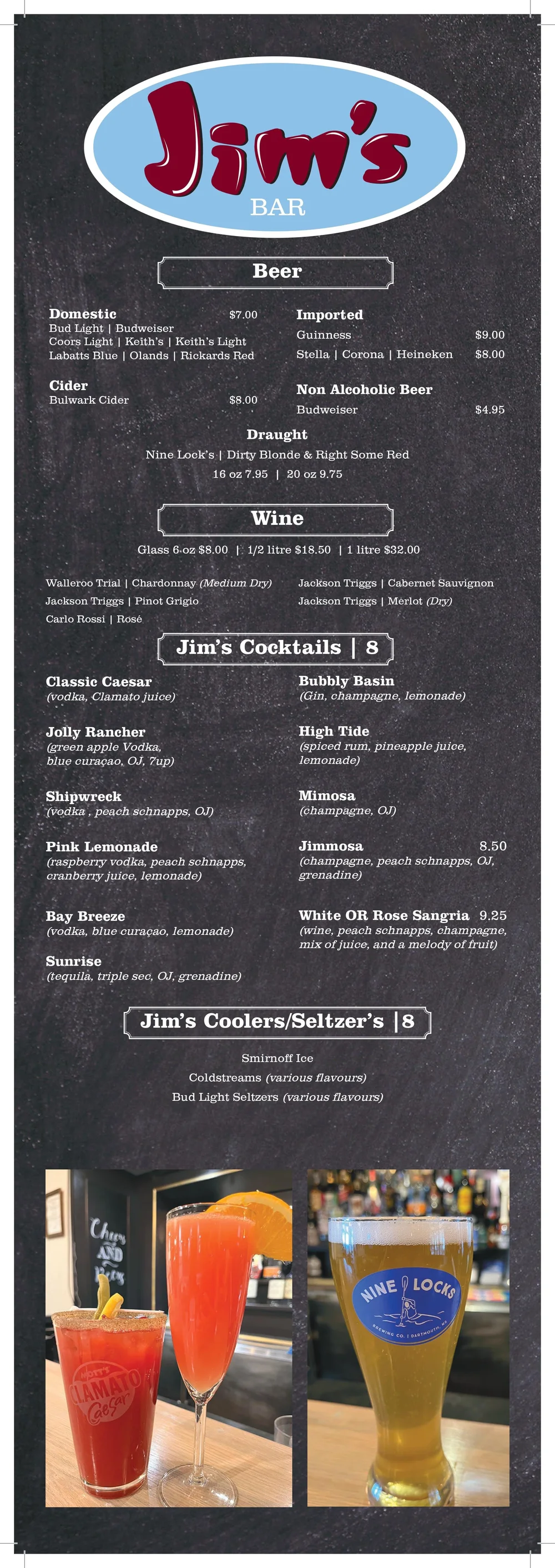 Menu — Jim's