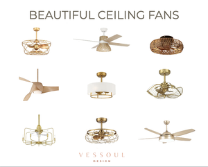beautiful fans (that don’t all look like fans) Gold, wood, brass fans ...