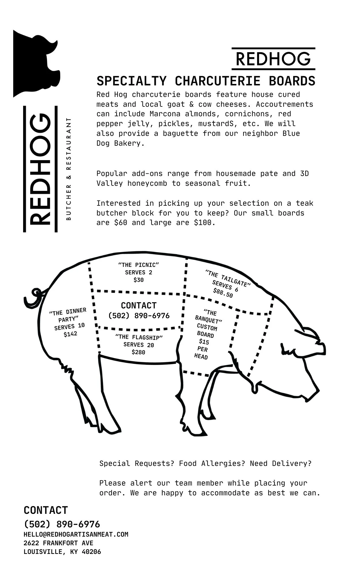 Charcuterie Boards — Red Hog Artisan Meat