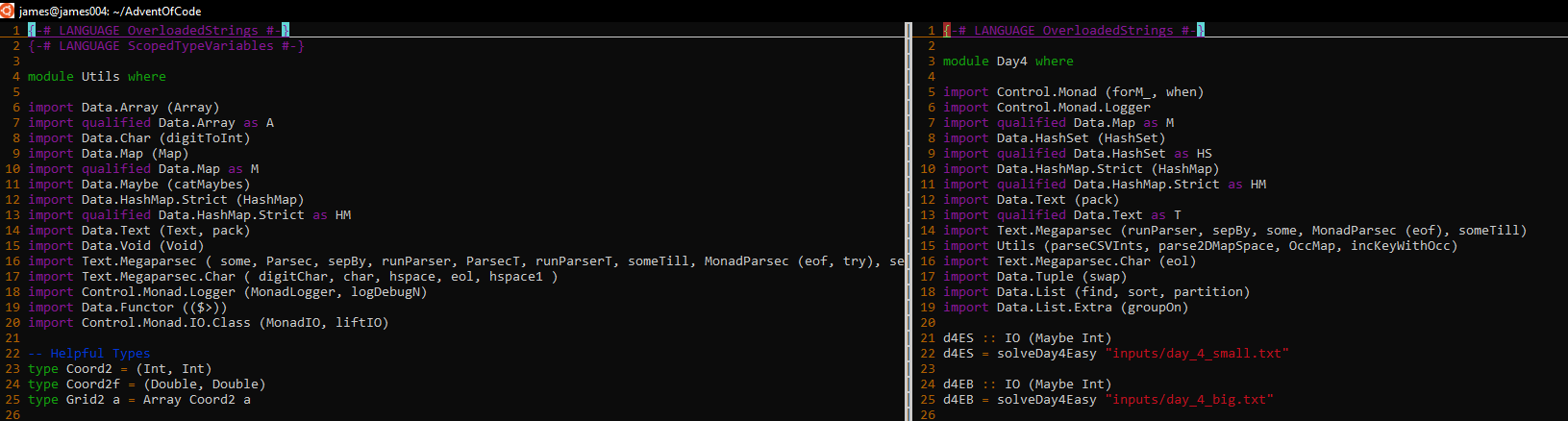 Using Haskell in Vim: The Basics — Monday Morning Haskell