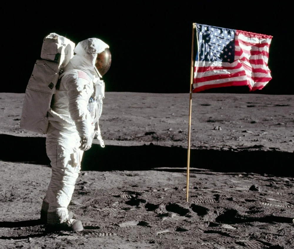 Moon Landing Flag Blowing
