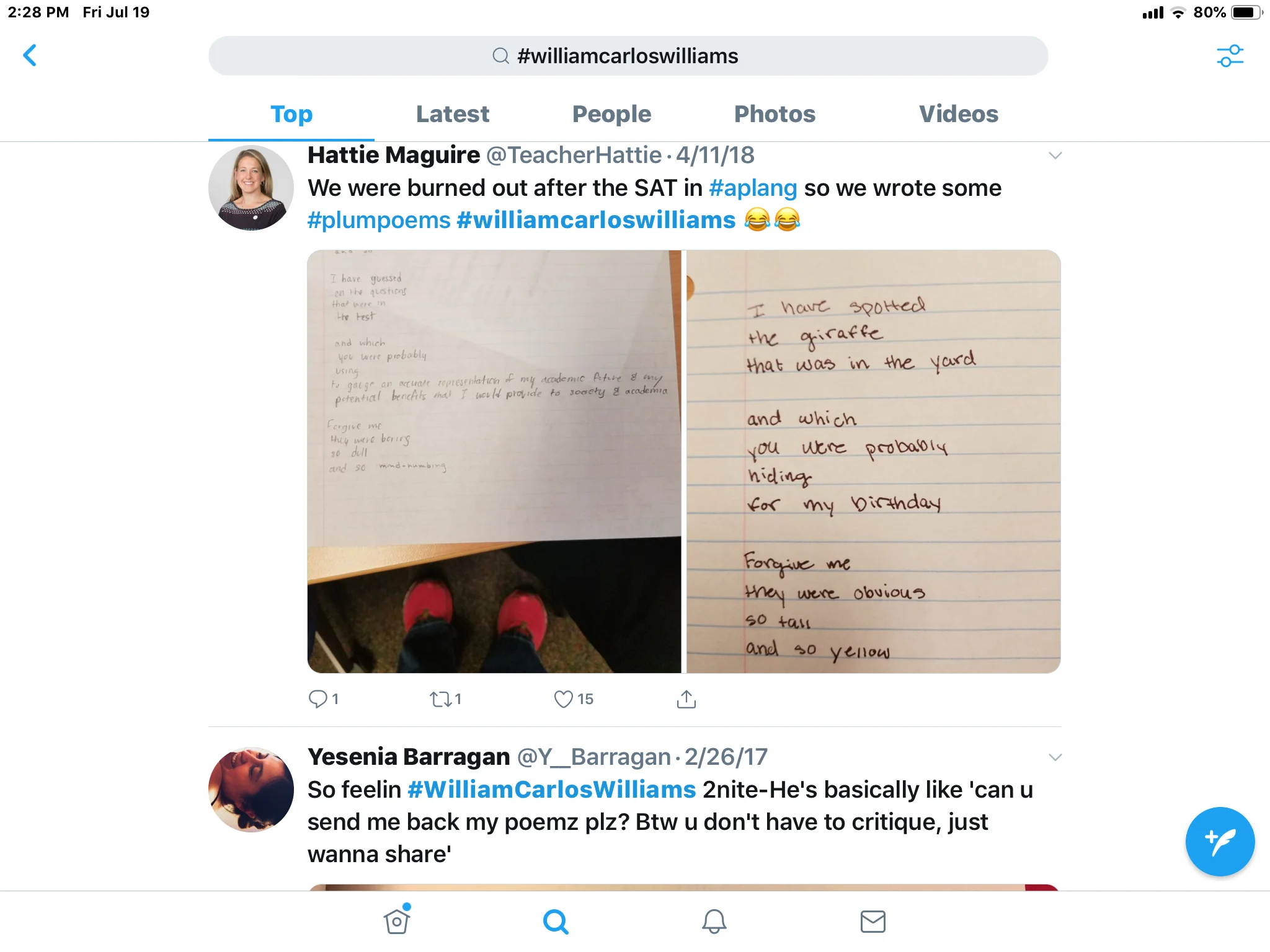 A POEM AND ITS PARODIES -- THIS IS JUST TO SAY...