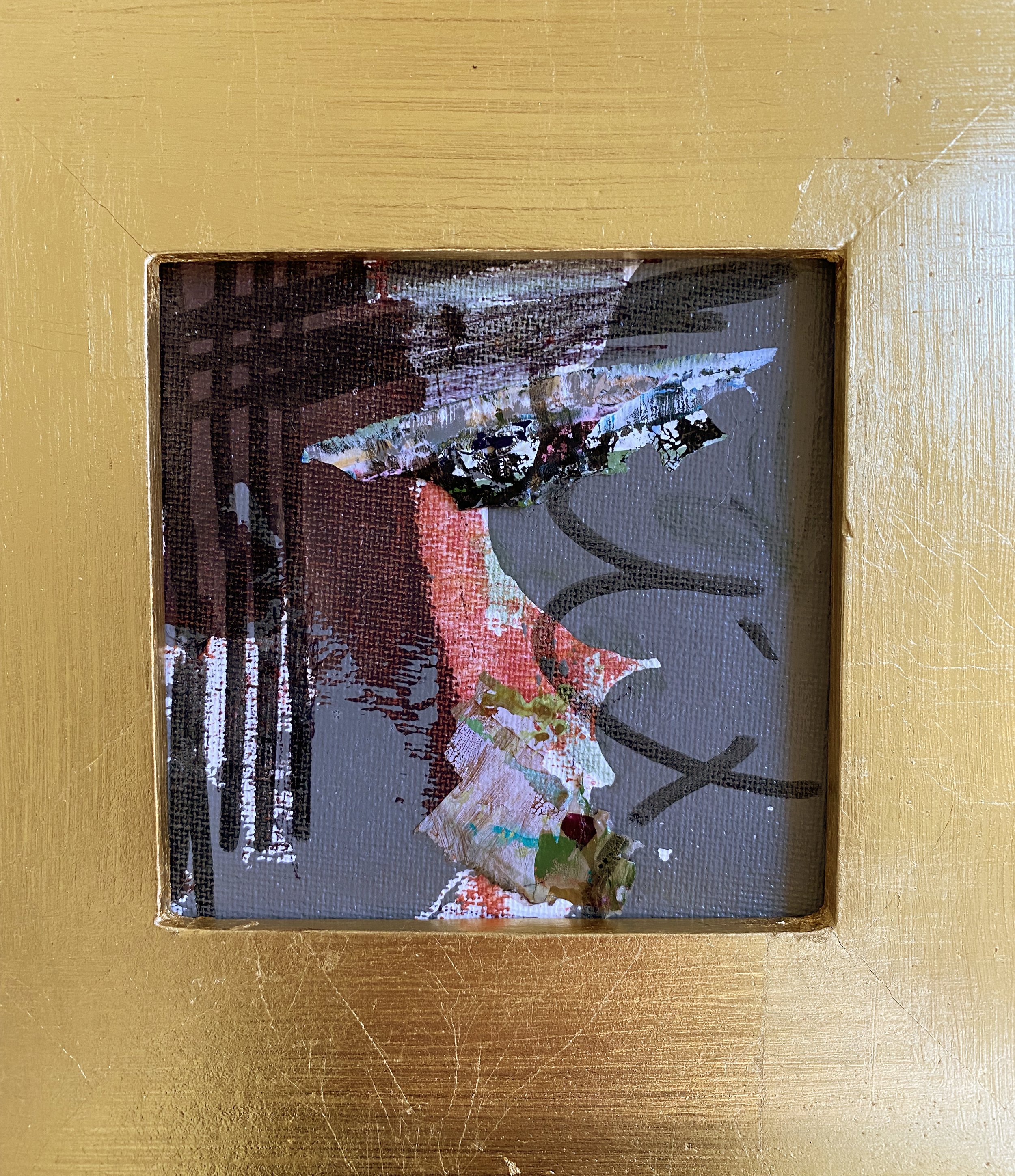 Gold framed mini paintings. — Jessalin Beutler