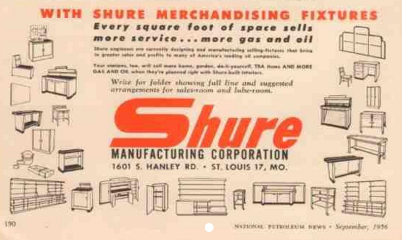Shure — SERVICE MERCHANDISERS - 1940's & 50's