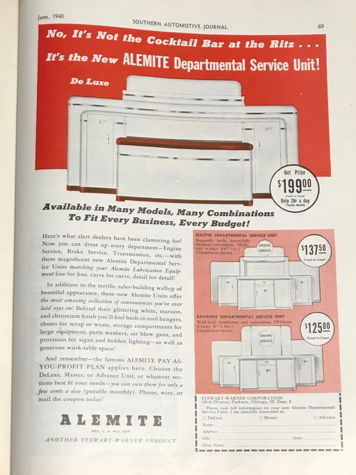 Alemite — SERVICE MERCHANDISERS - 1940's & 50's
