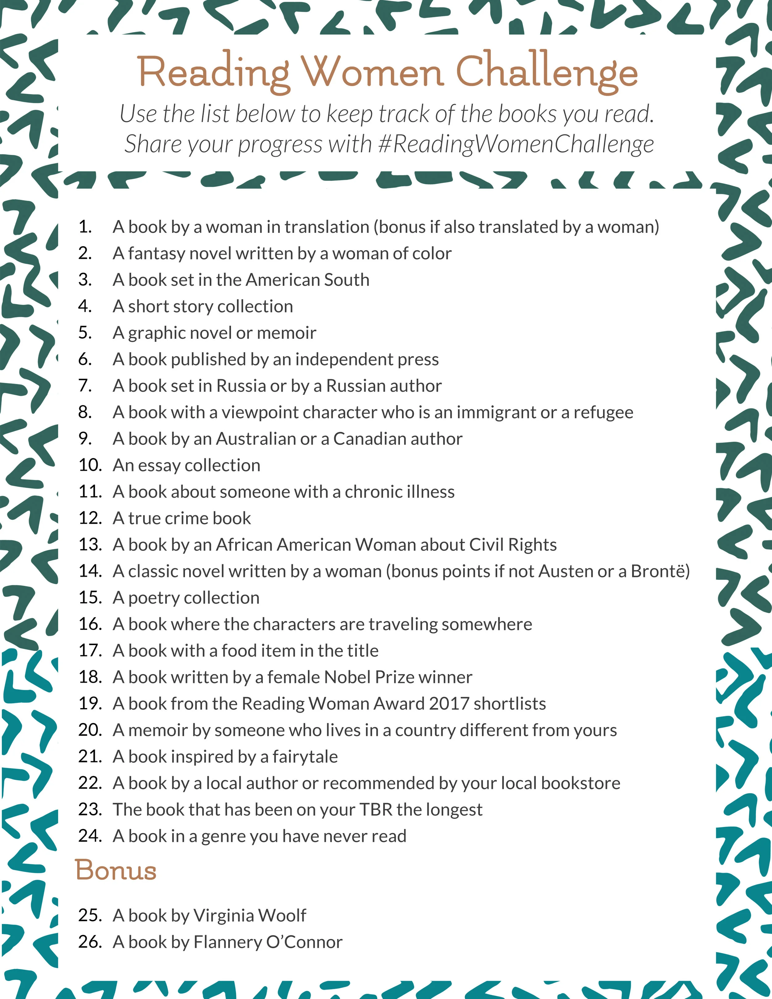 2018 Challenge — reading women