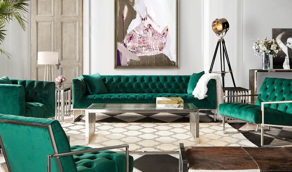 Hollywood Glam Sofas | Baci Living Room