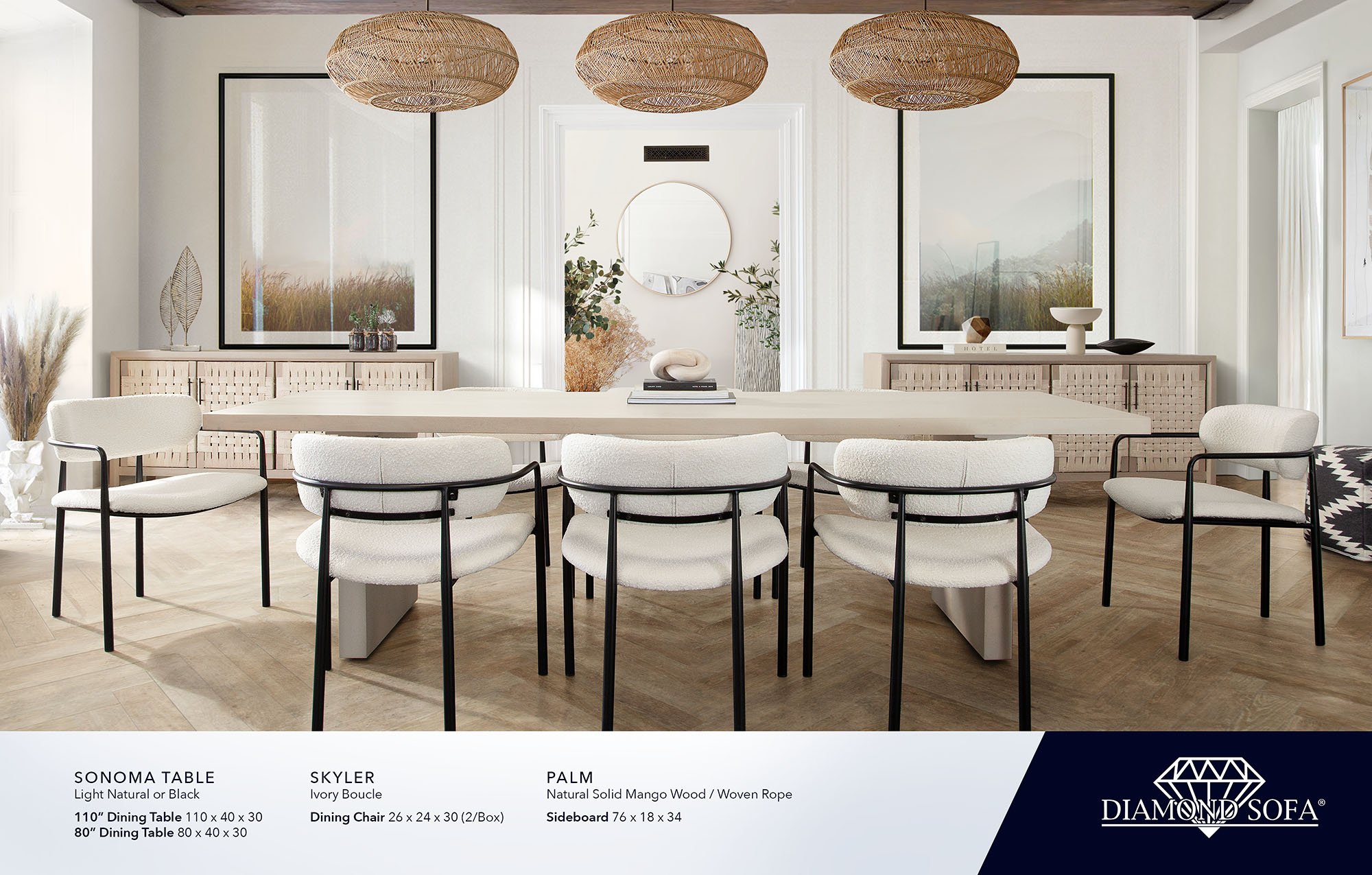 Sonoma Dining Table — Diamond Sofa