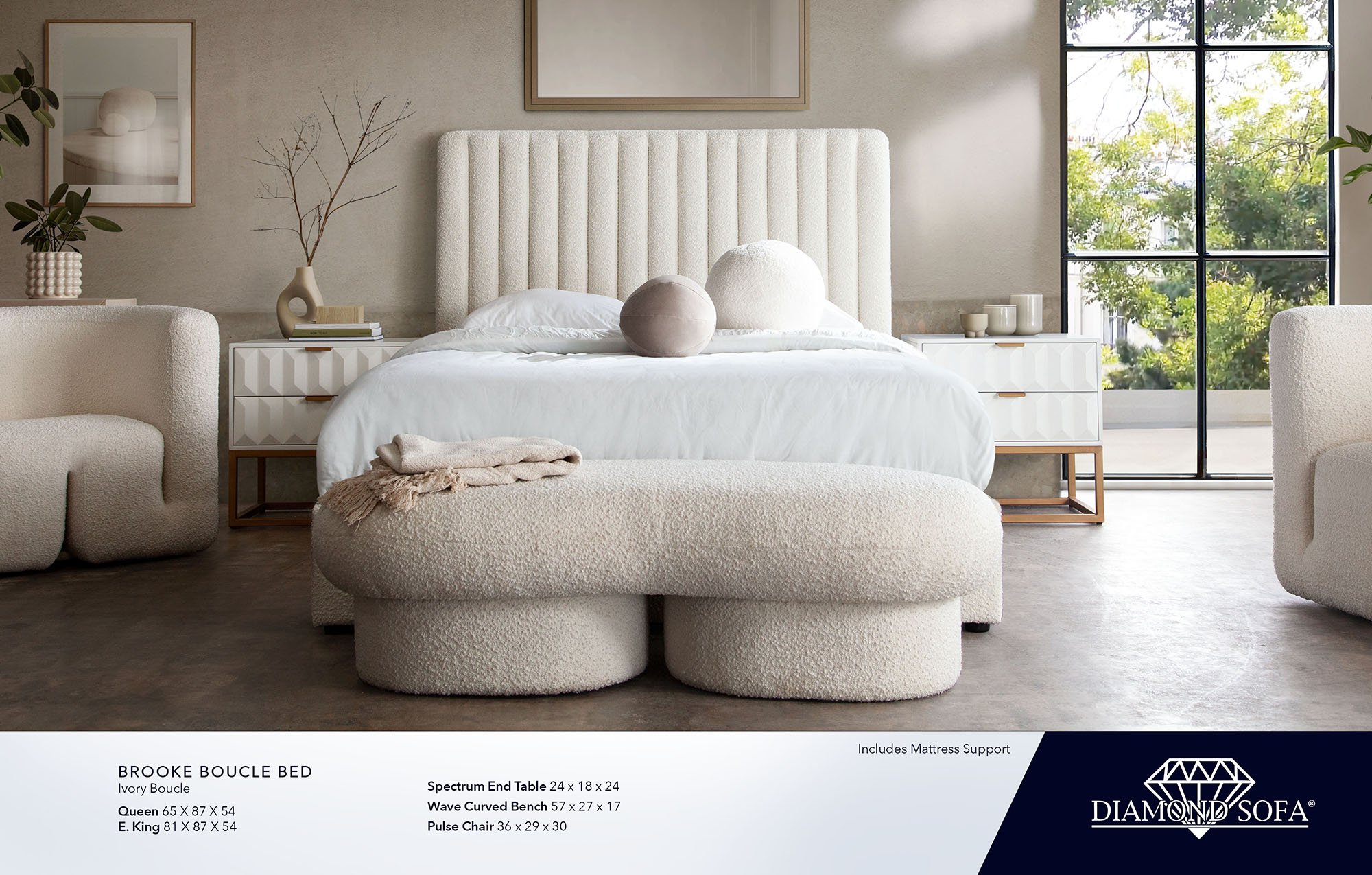Brooke Bed — Diamond Sofa