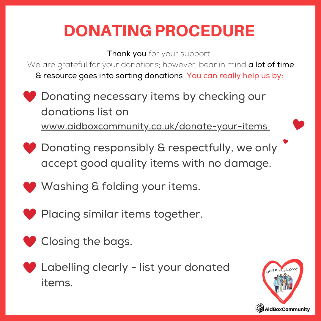 Donate your items — Aid Box Community