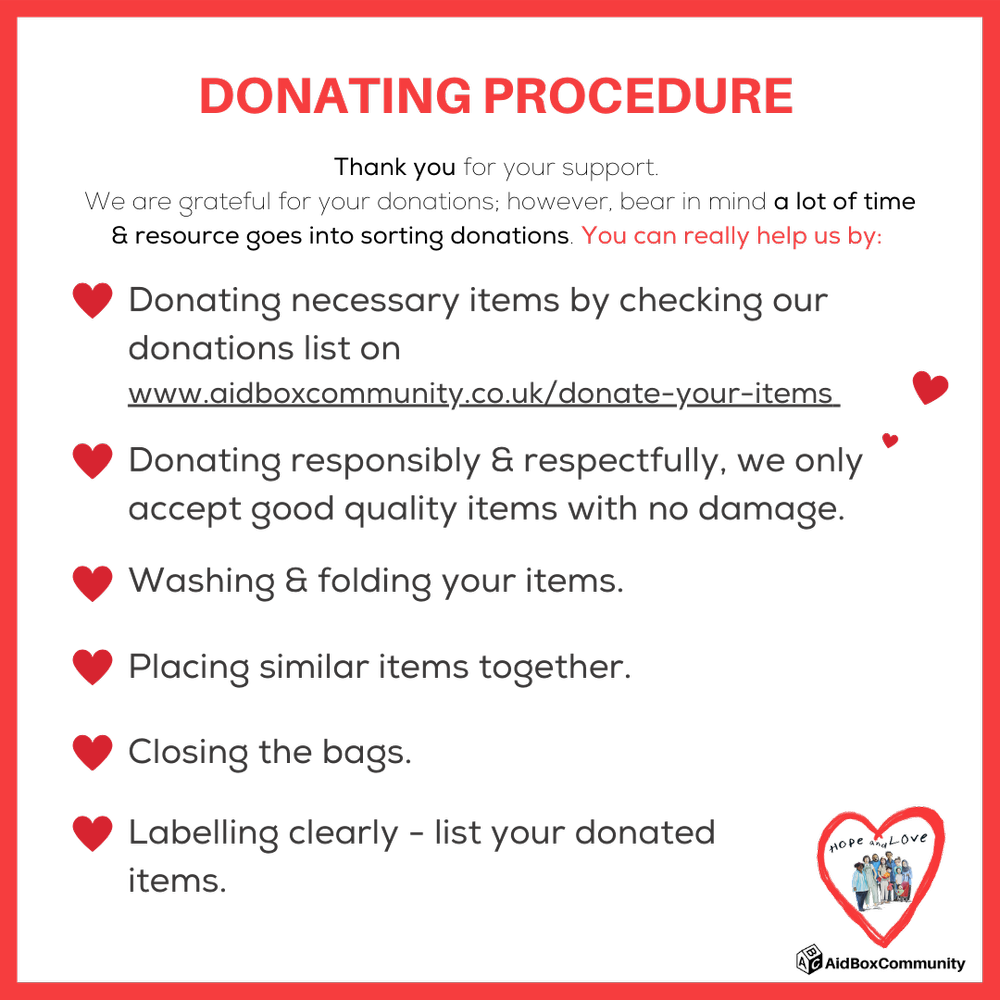Donate your items — Aid Box Community