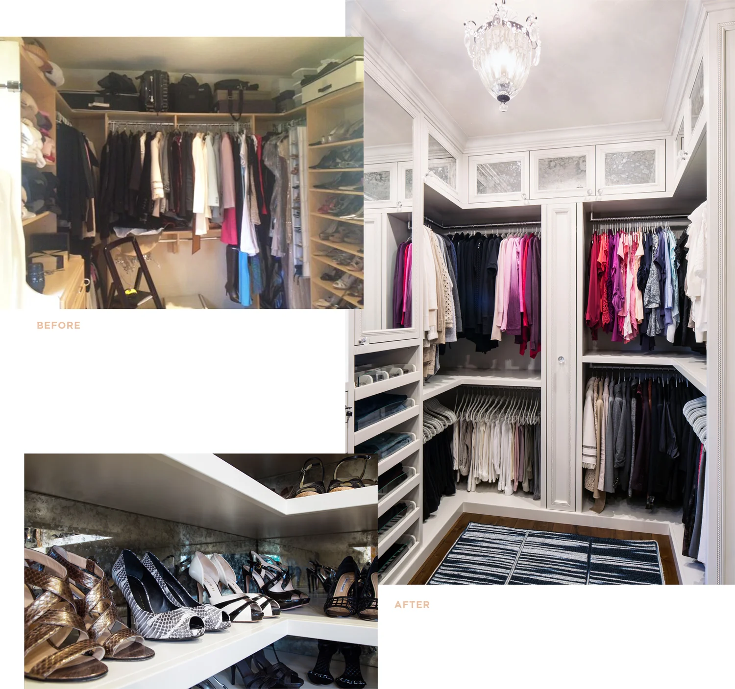 CLOSET TRANSFORMATION: BEFORE + AFTER — LA CLOSET DESIGN
