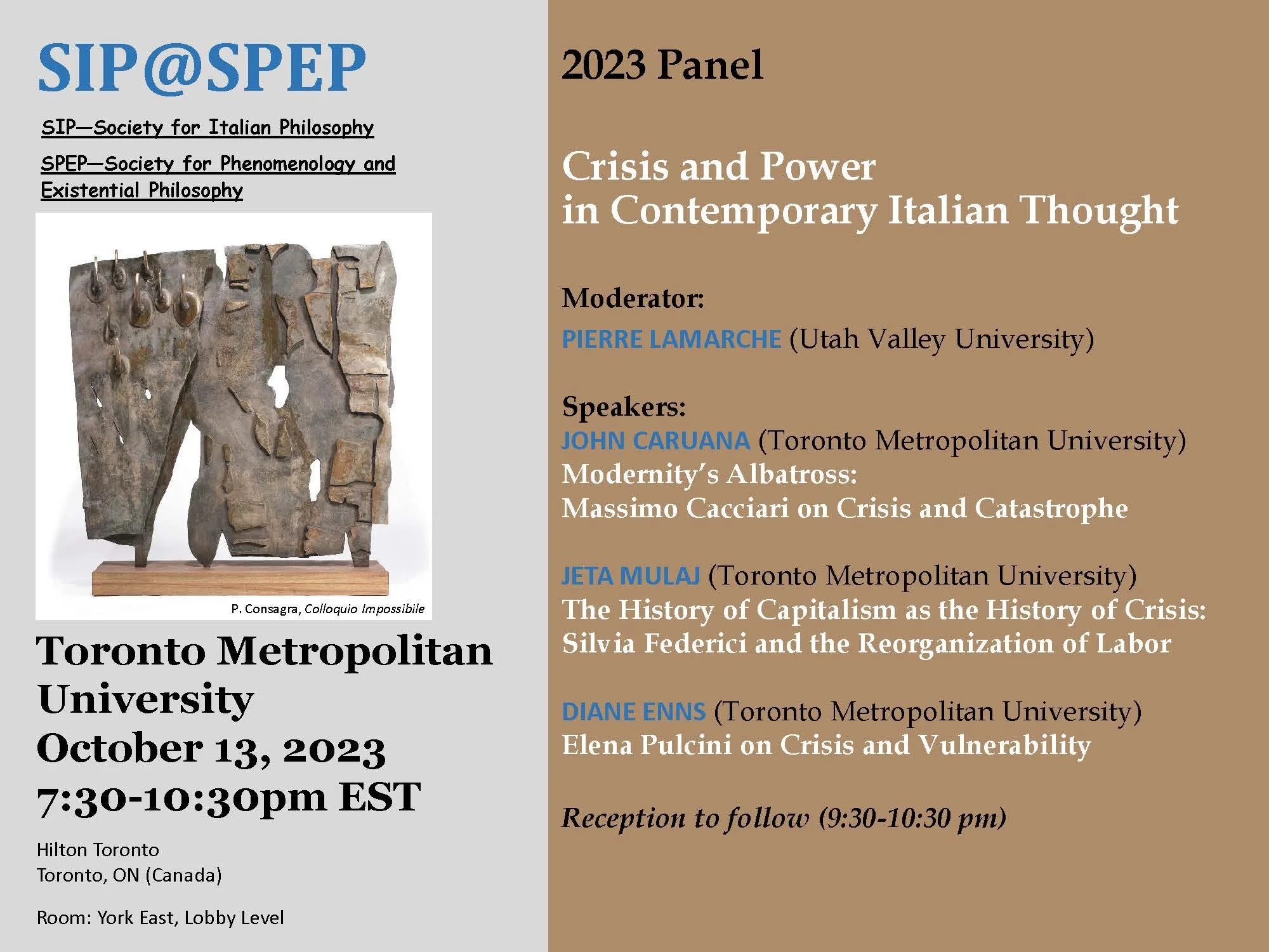 SIP @ SPEP — SIP—SOCIETY FOR ITALIAN PHILOSOPHY