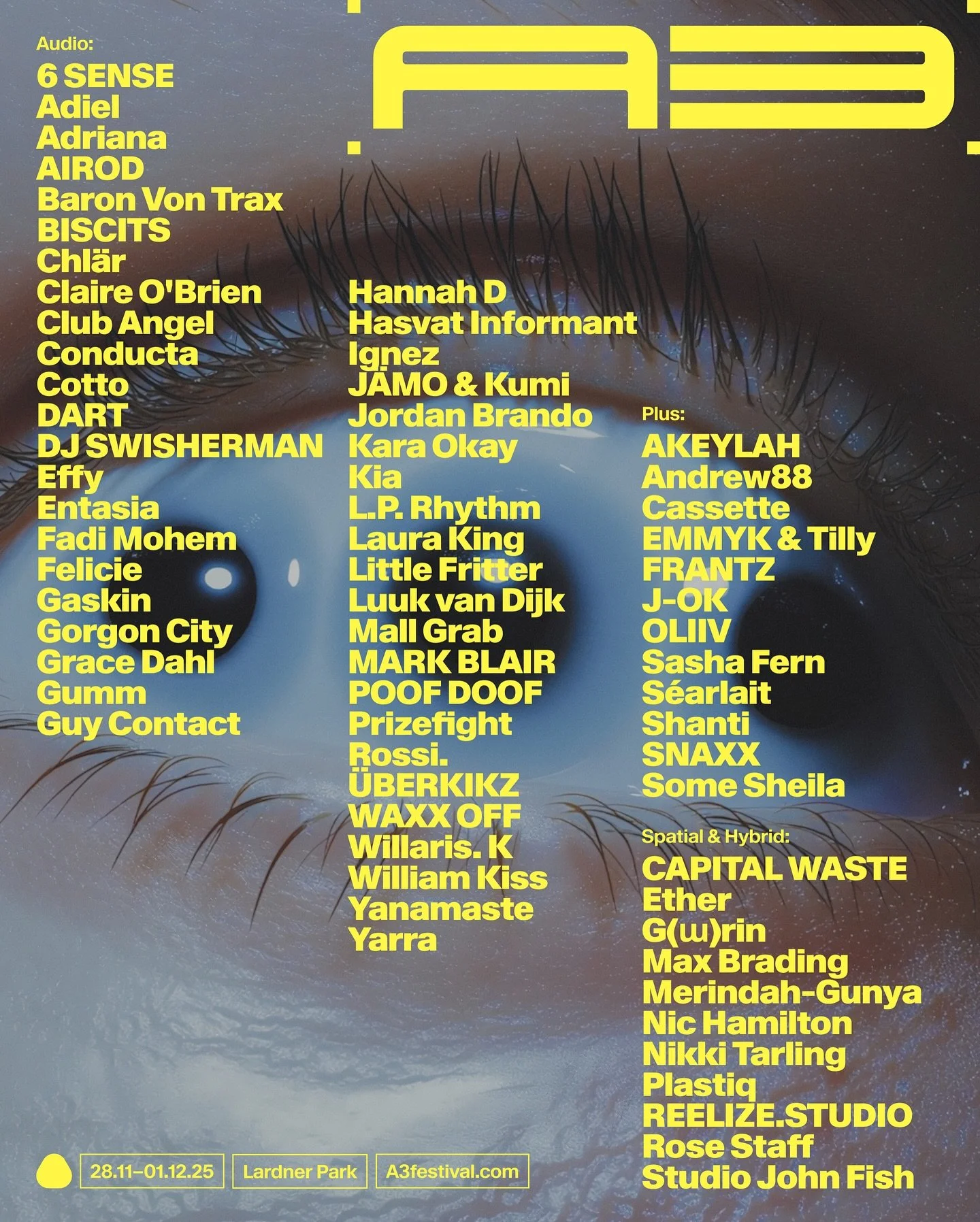 A3 Festival 2025 Lineup Announced