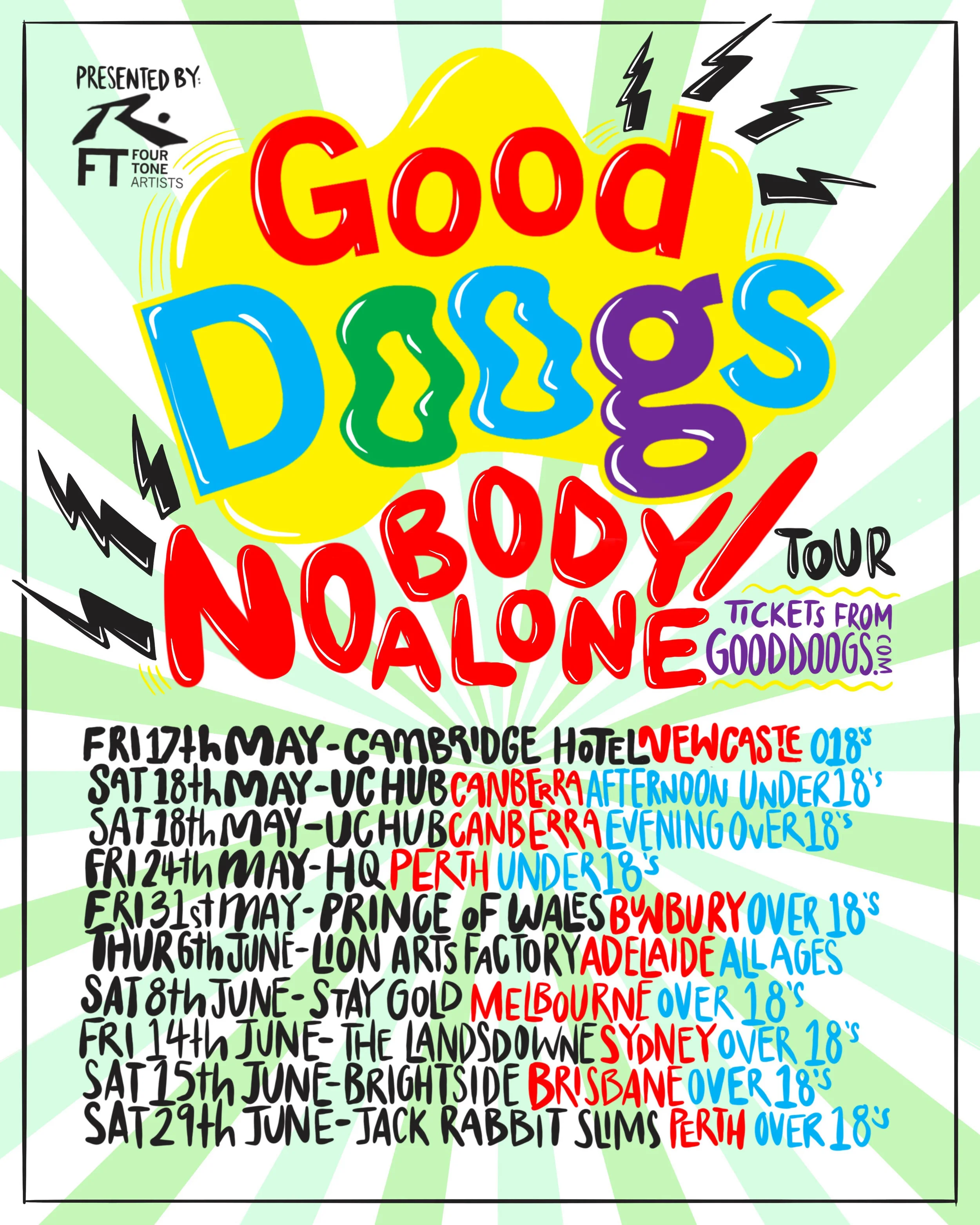 GOOD DOOGS ANNOUNCE MASSIVE 10-DATE TOUR