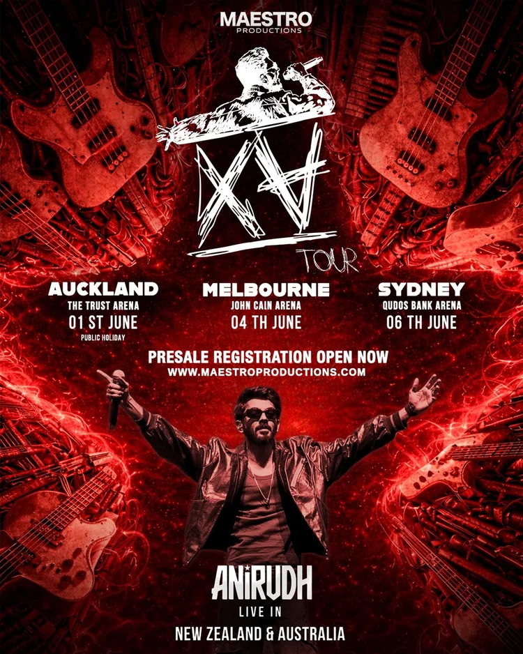 Anirudh - XV Australian Tour 2026