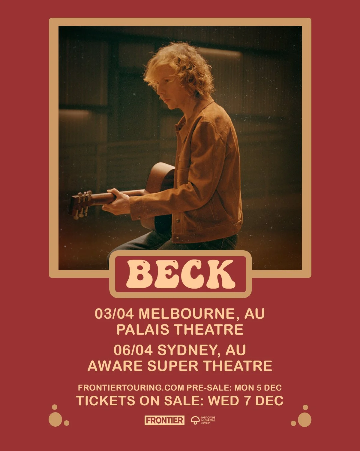 BECK ANNOUNCES MELBOURNE & SYDNEY HEADLINE SHOWS