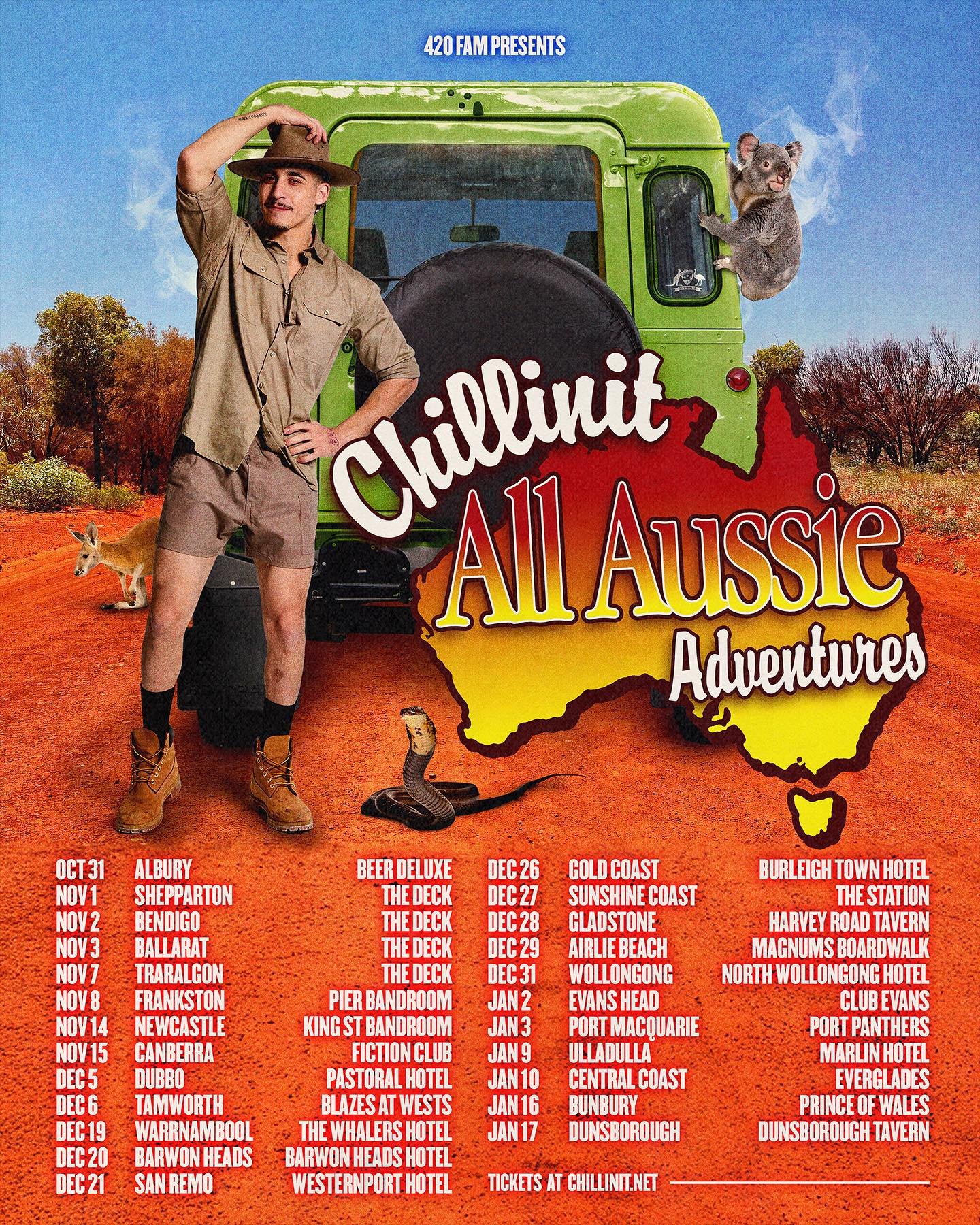 ChillinIt – All Aussie Adventures - Australian Tour