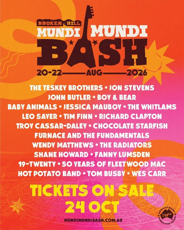 Broken Hill Mundi Mundi Bash 2026