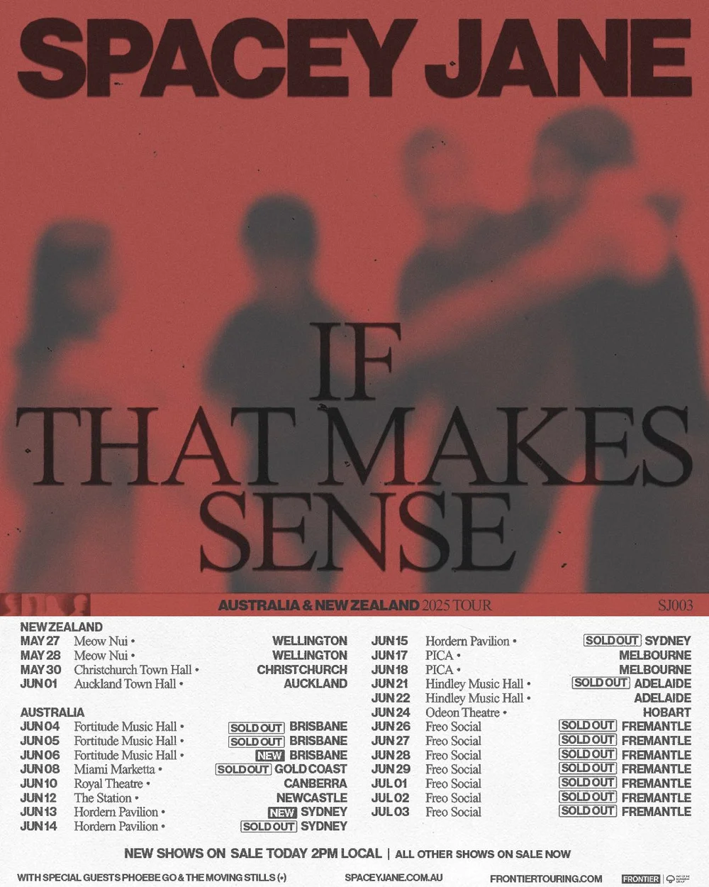 Spacey Jane - If That Makes Sense Australia & New Zealand Tour