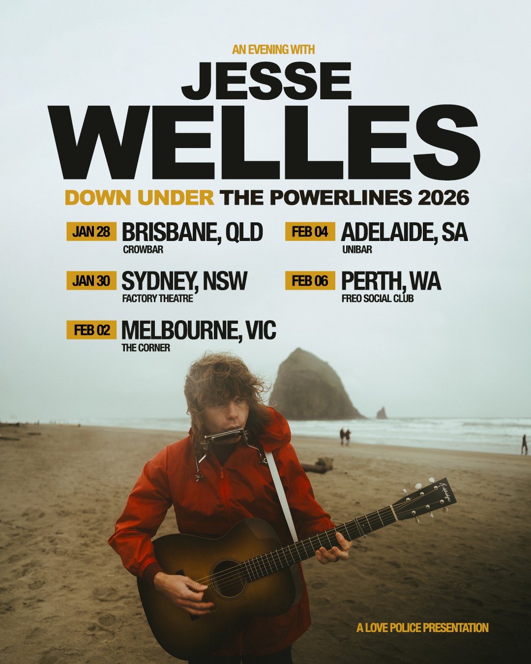 Jesse Welles – Down Under The Powerlines 2026