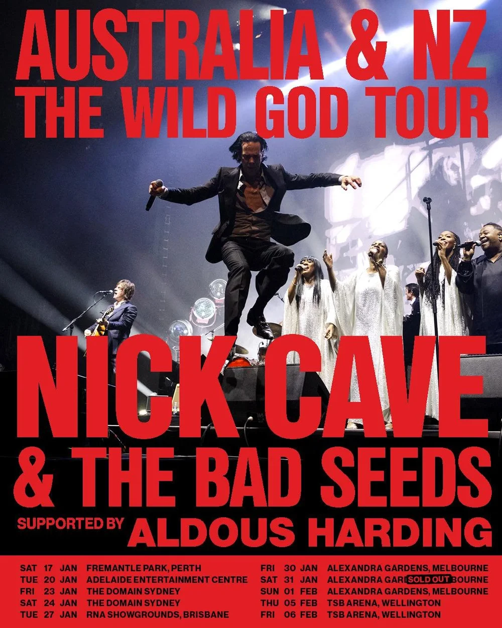 Nick Cave & The Bad Seeds – Wild God Australian Tour 2026
