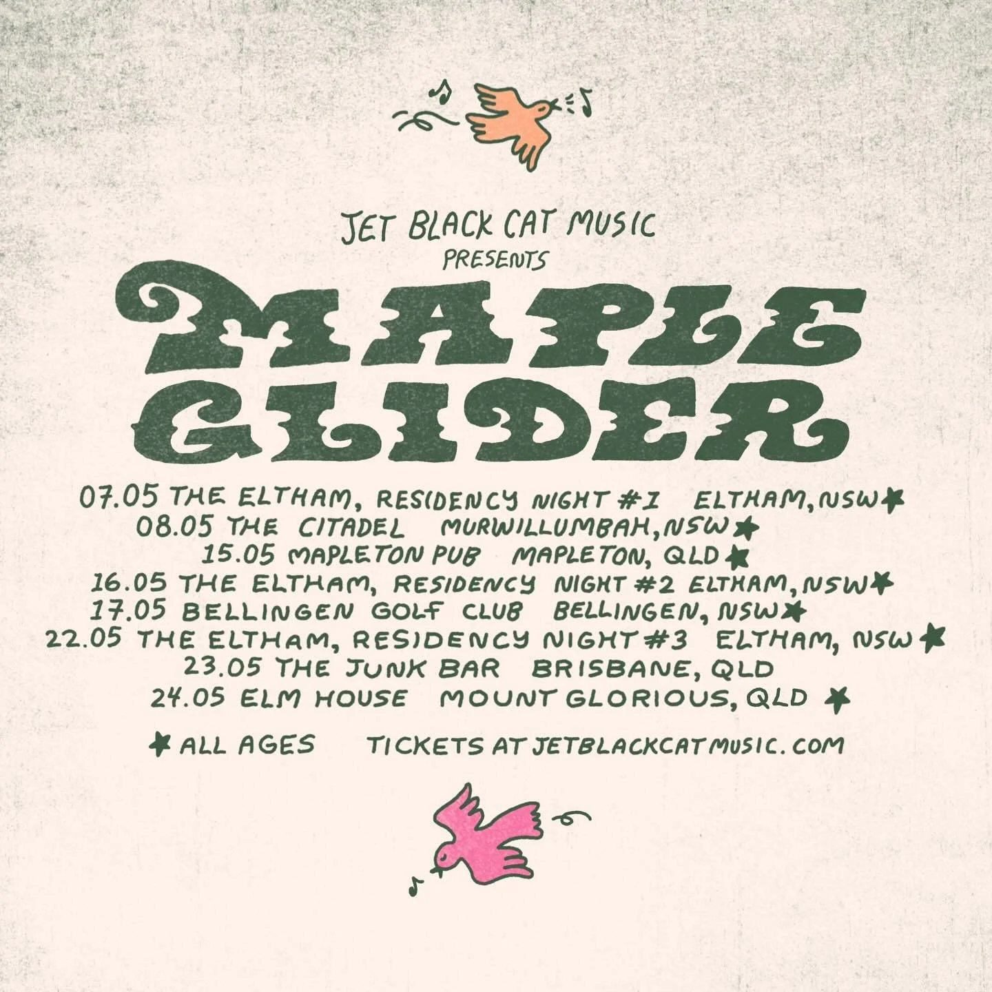 Maple Glider – Australian Tour Dates 2026
