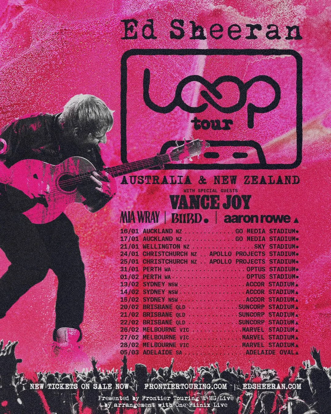 Ed Sheeran – The Loop Australian Tour 2026 - Tickets, Set Times & Set List