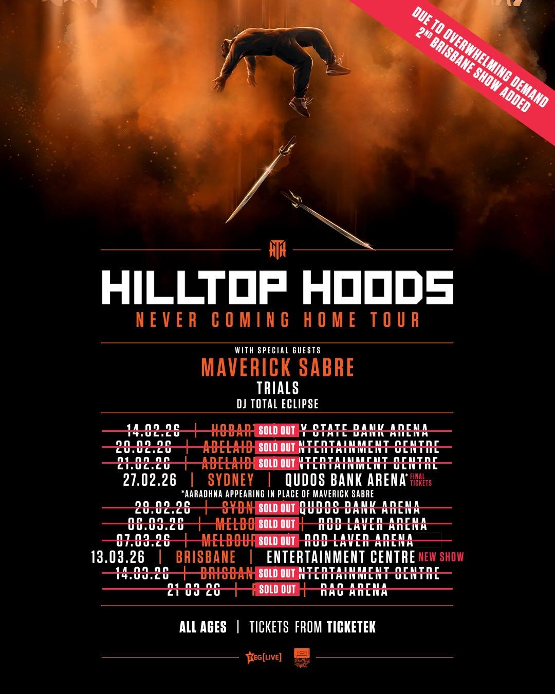 Hilltop Hoods – Never Coming Home Australian Tour
