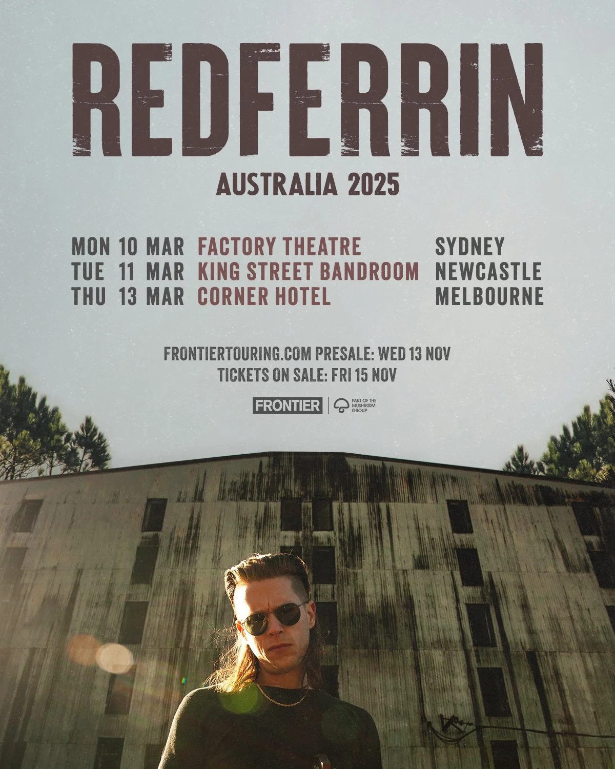 Redferrin (USA) announces debut headline Australian dates for March 2025
