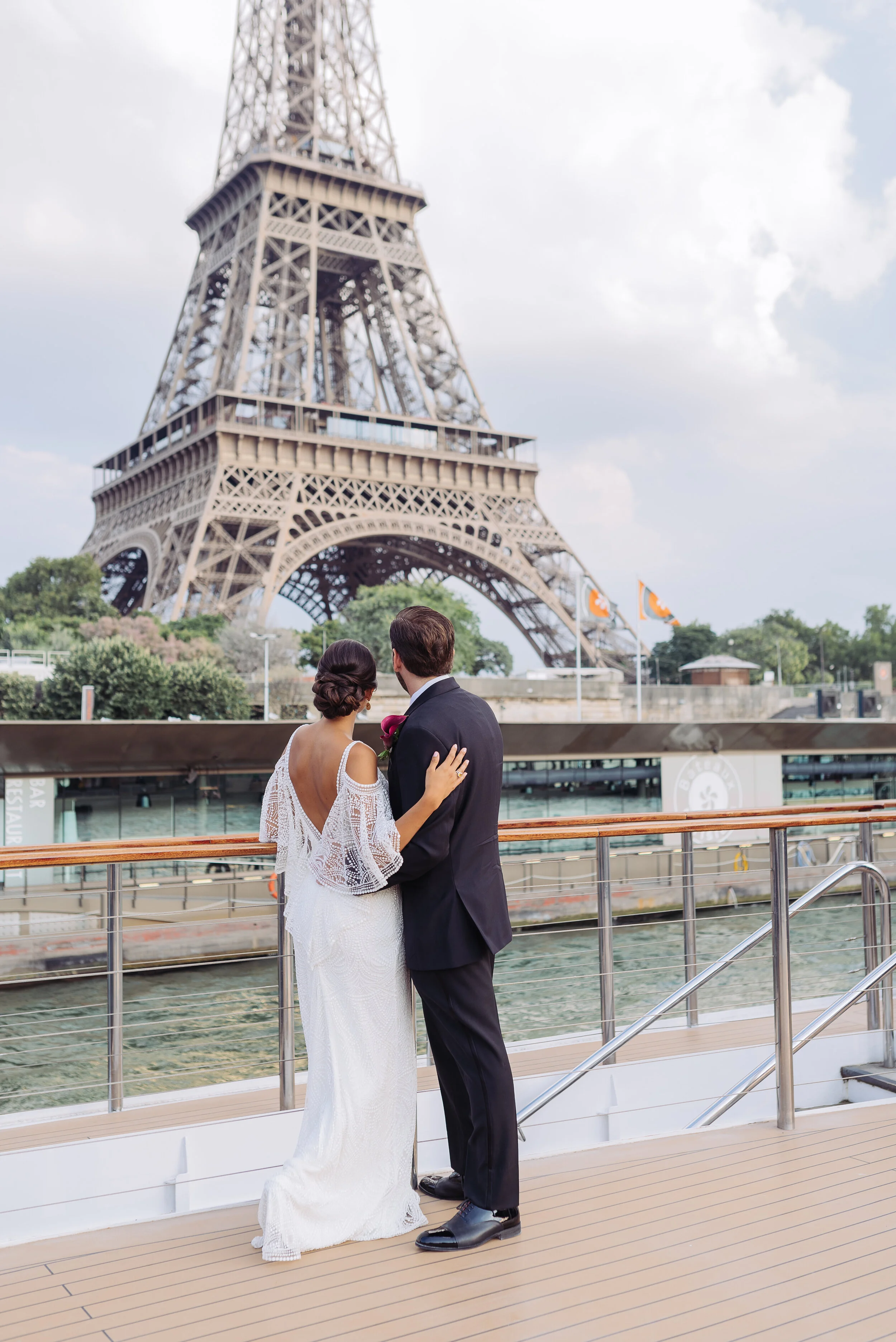 Paris Destination Wedding at the American Church in Paris with River ...