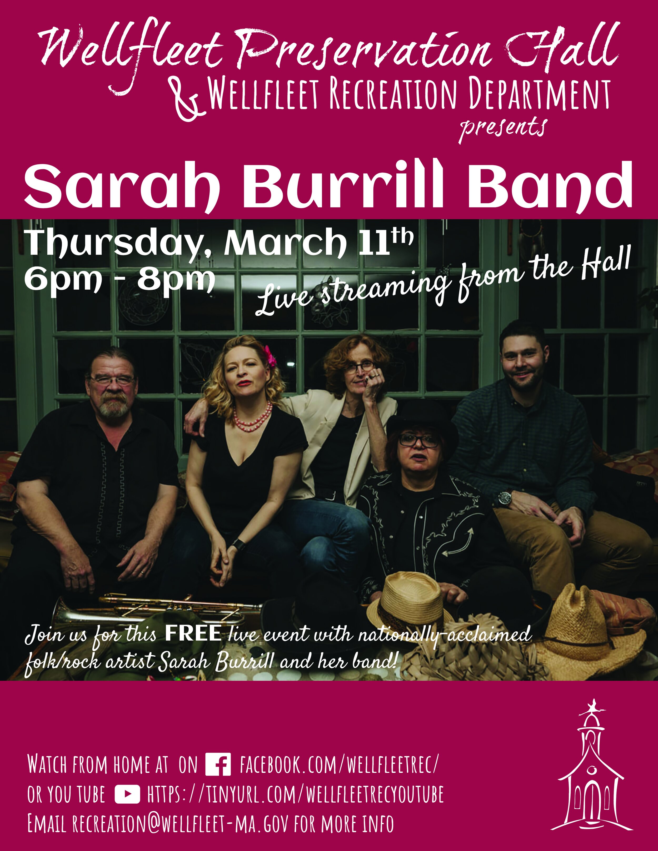 Sarah Burrill Band - Live from the Hall stage! *Thurs. 3/11 ...