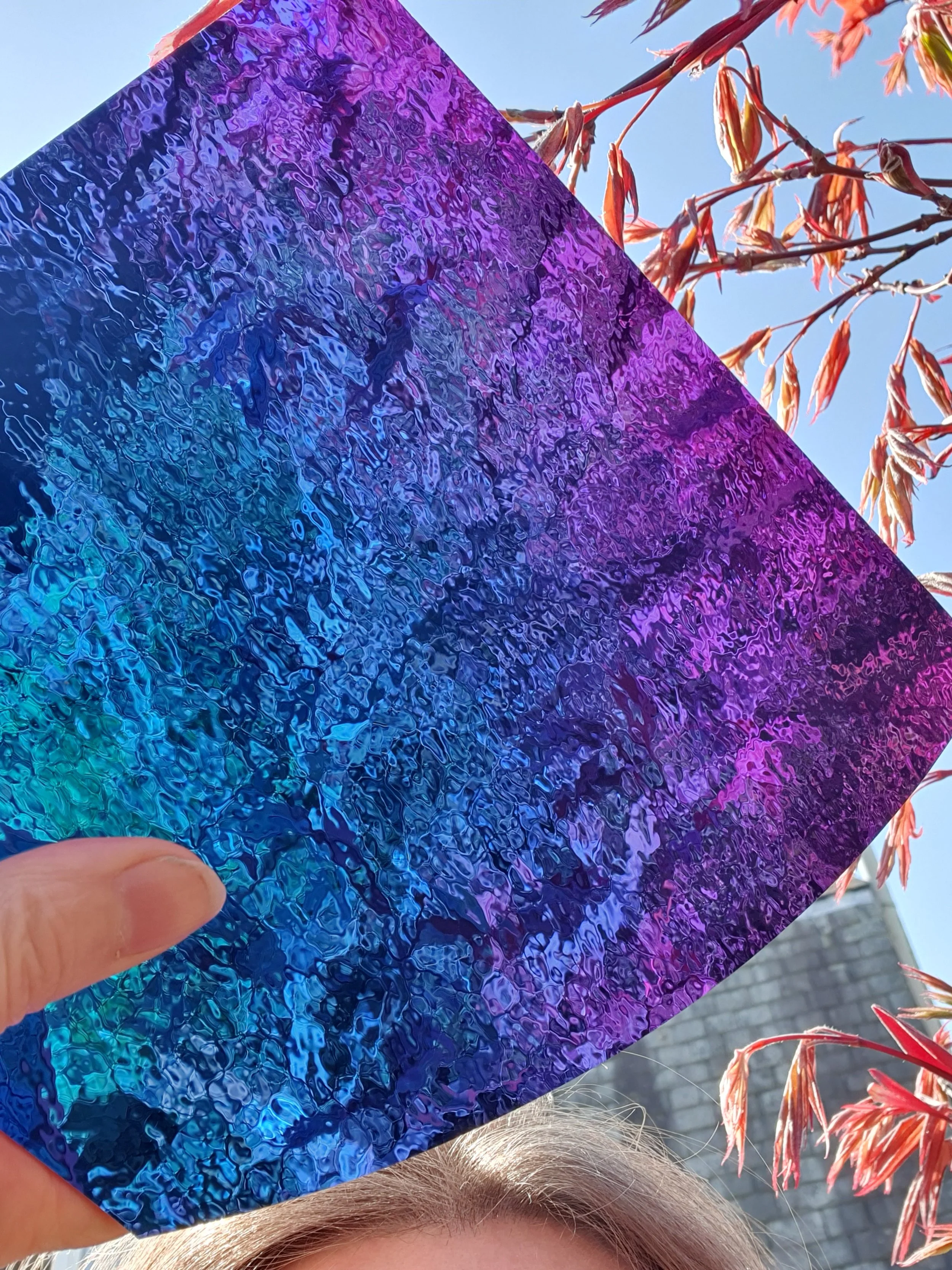 Pink Purple Blue Fused Glass Jewellery