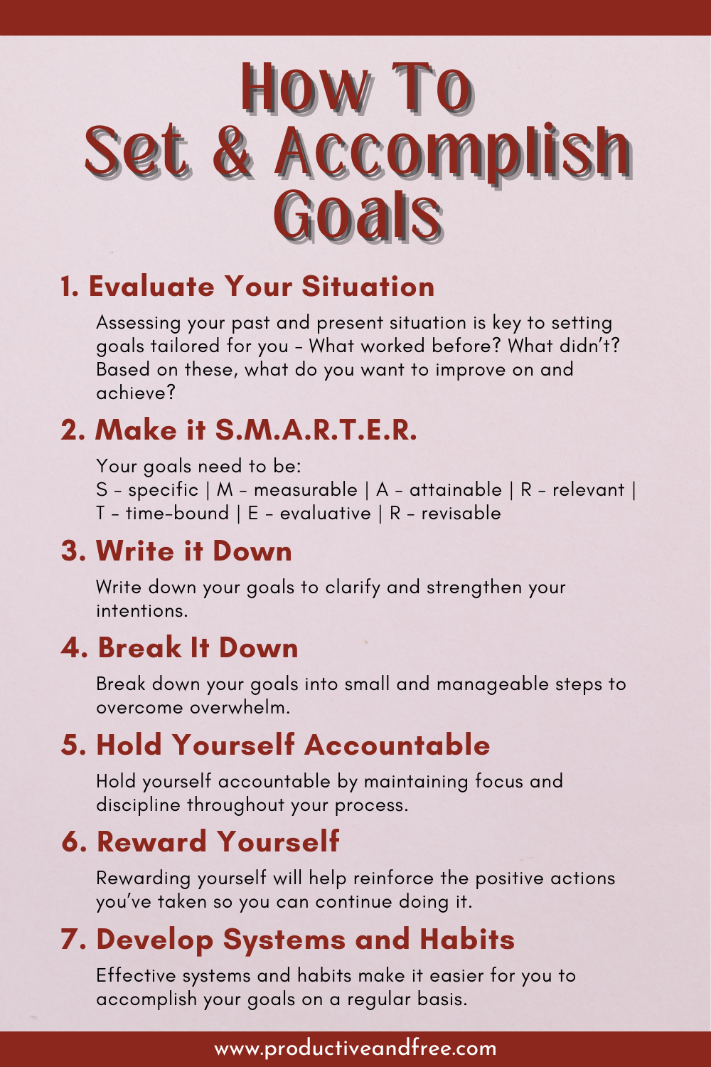 How to Set and Accomplish Goals the SMARTER Way — Productive and Free