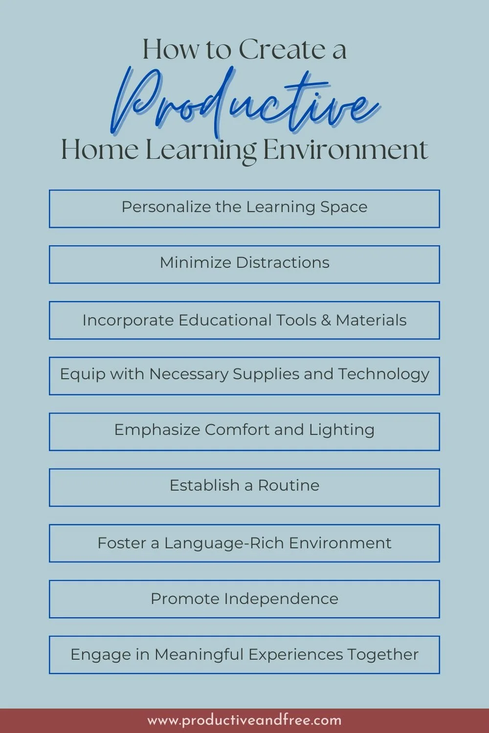 How to Create a Productive Home Learning Environment — Productive and Free